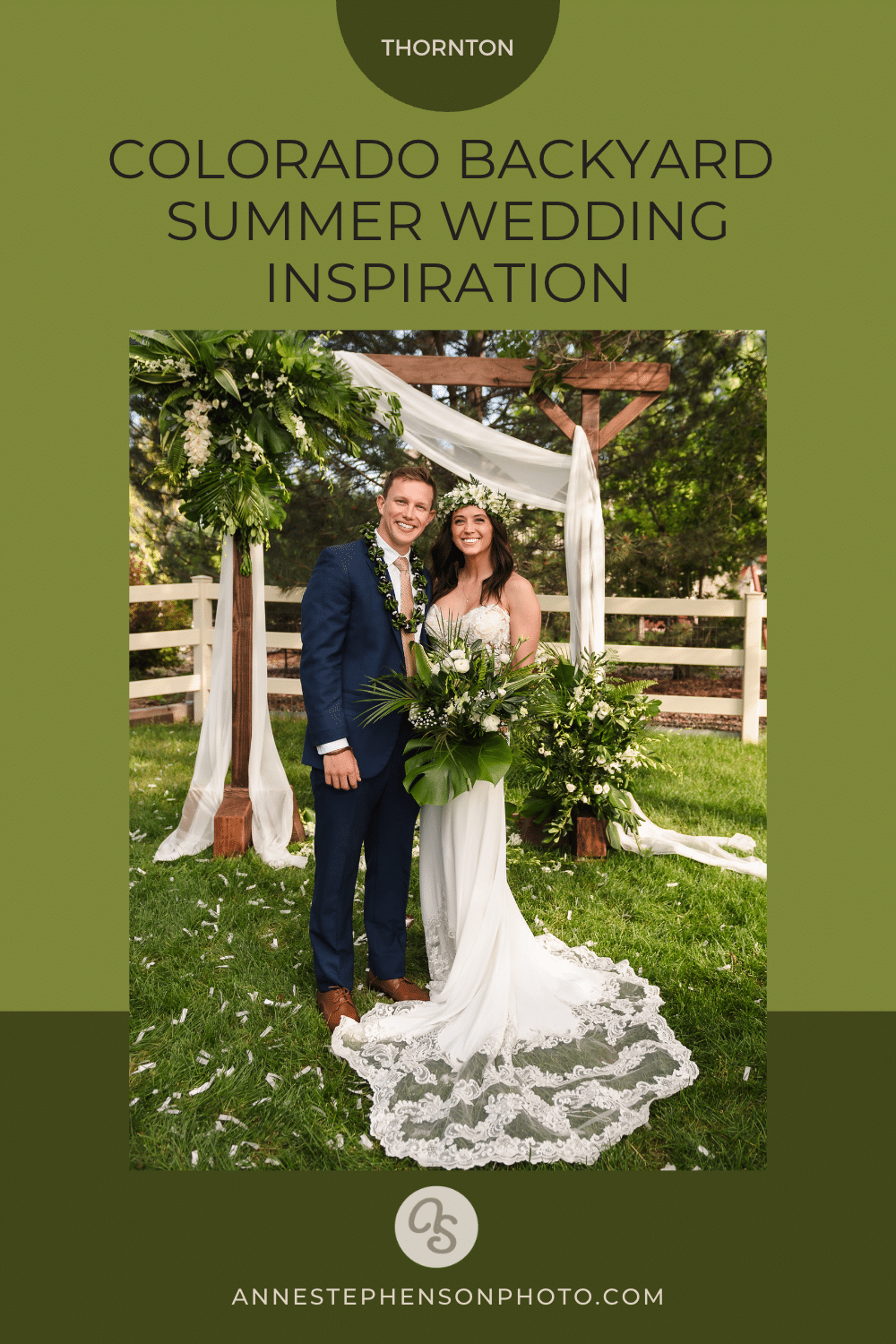 Hawaiian-Inspired Backyard Wedding - Anne Stephenson Photo